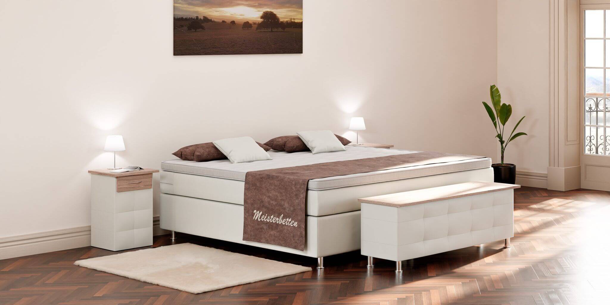 Boxspringbett 200×220 | Bettkasten oder Elektrisch | Meisterbetten